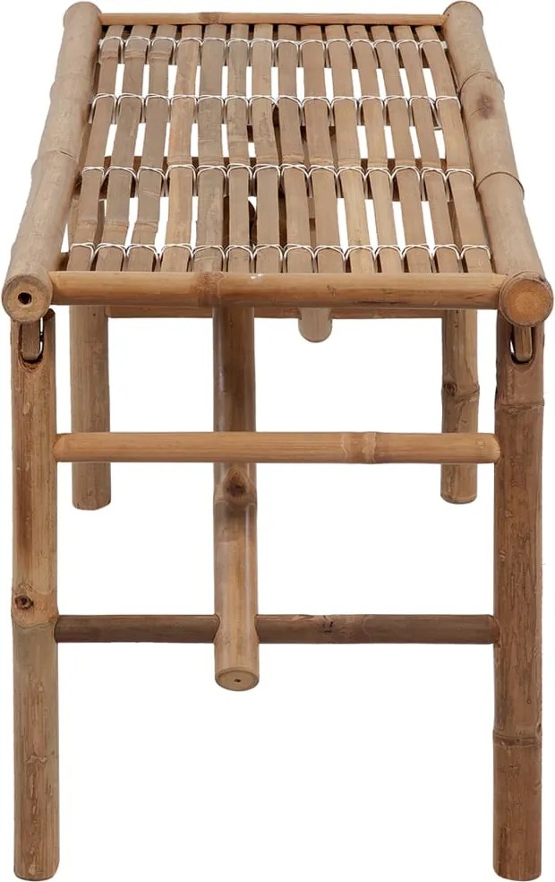 Skládací zahradní lavice s poduškou 118 cm bambus 3063870