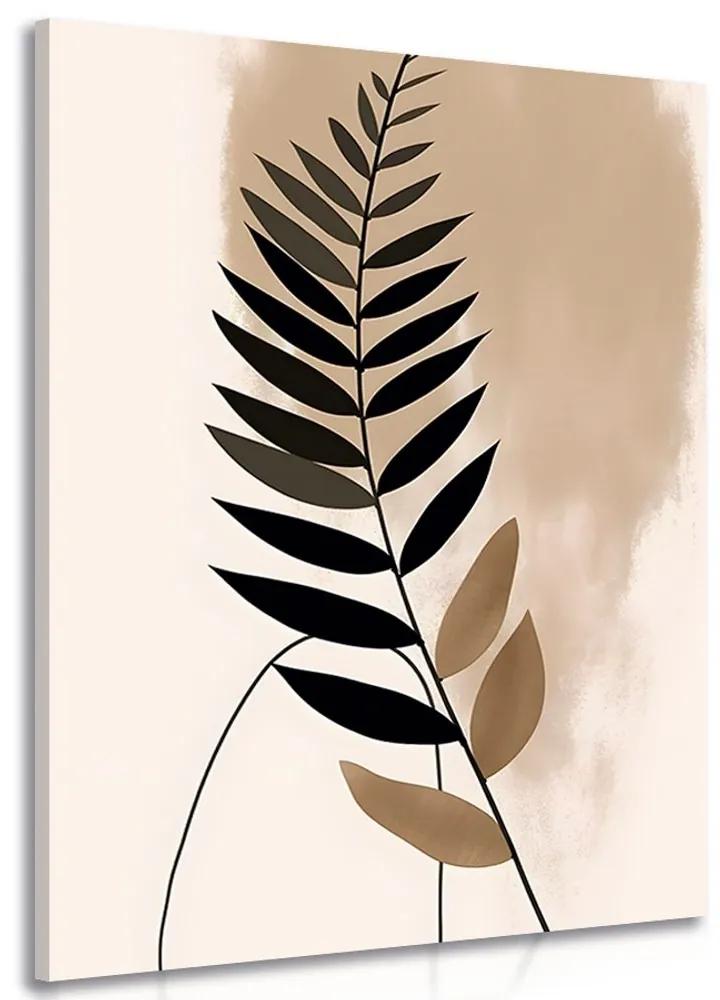 Obraz abstraktní botanické tvary kapradina - 40x60