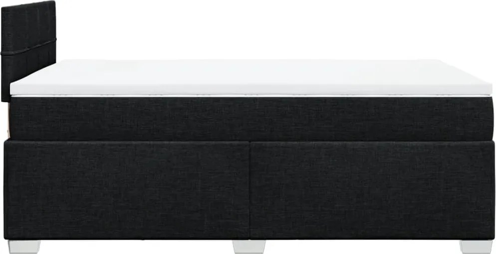 Box spring postel s matrací černá 120x200 cm textil 3285857