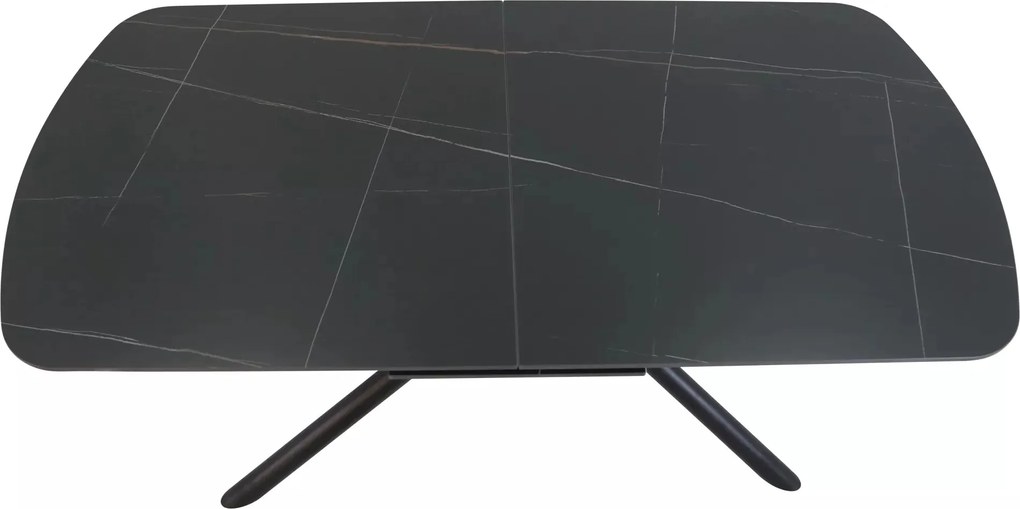 Jídelní rozkládací stůl Vector 160/200 cm keramika černý