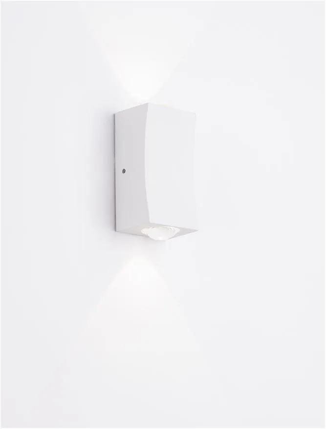 Nova Luce Venkovní nástěnné svítidlo DEWEI bílá hliník a akryl LED 2x2W 3000K 500mA 68st. IP54