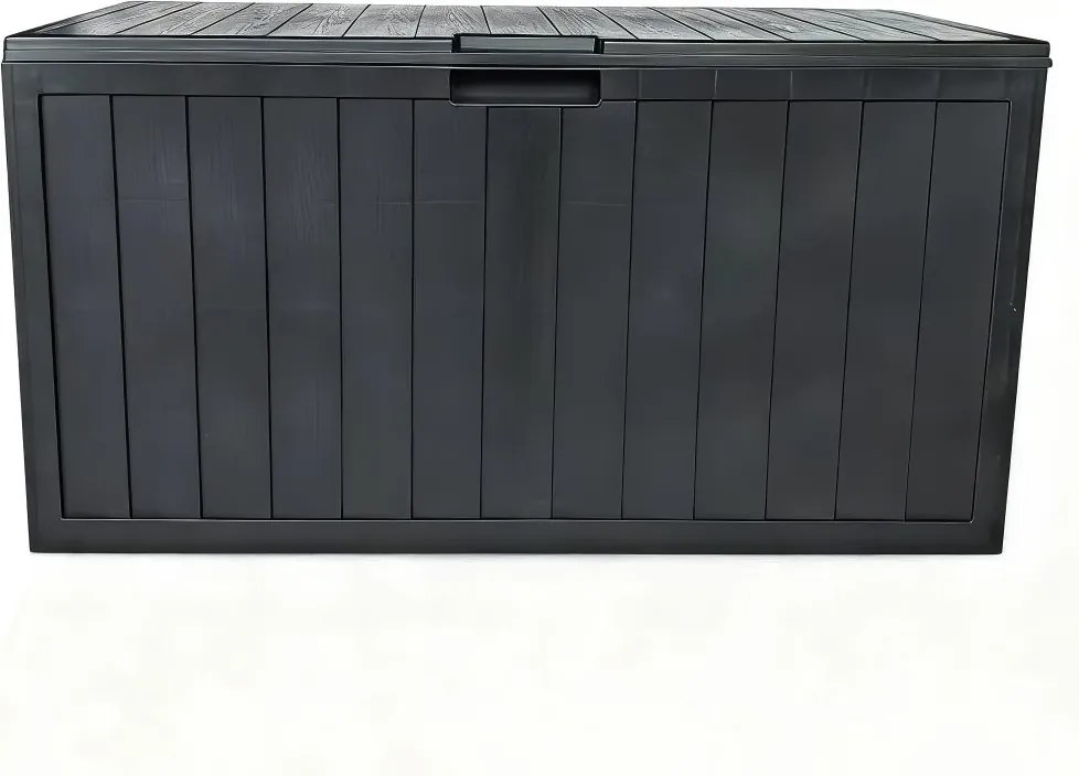 Zahradní úložný box STRANGE — 112x49x54 cm, plast, šedá