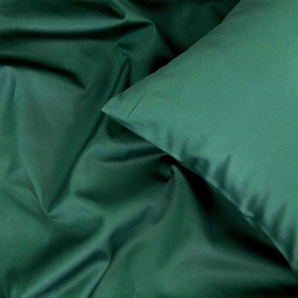 Saténové povlečení Royal - dark green Velikost: 140 x 200 + 70 x 90
