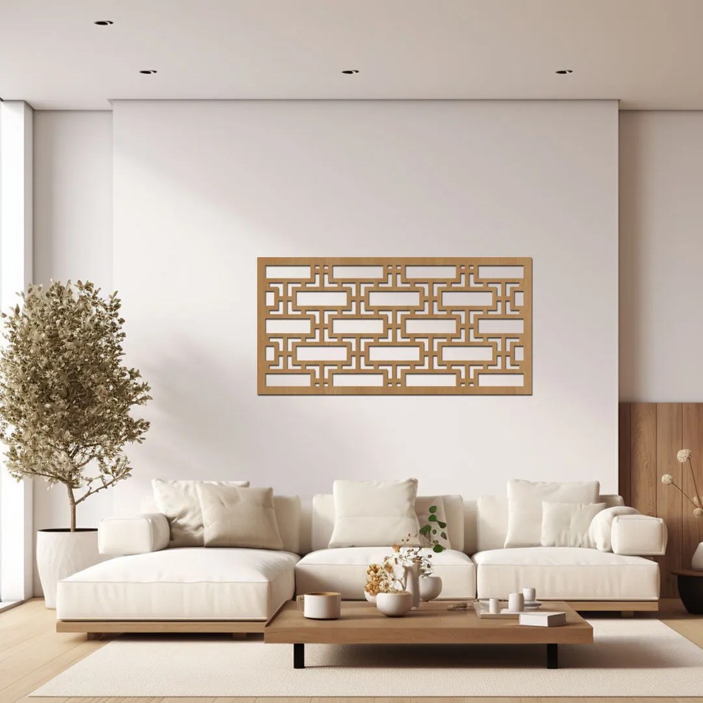 dřevo života Dřevěný dekorační panel LINES Zvolte rozměr (cm): 50x95, Zvolte barvu dekoru: Dub Sonoma