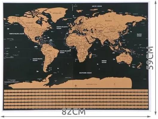 Bestent Stírací mapa světa