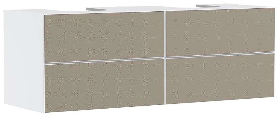 Hansgrohe Xevolos E - Umyvadlová skříňka 157x56x55 cm, 4 zásuvky, matná bílá/bronz 54199390