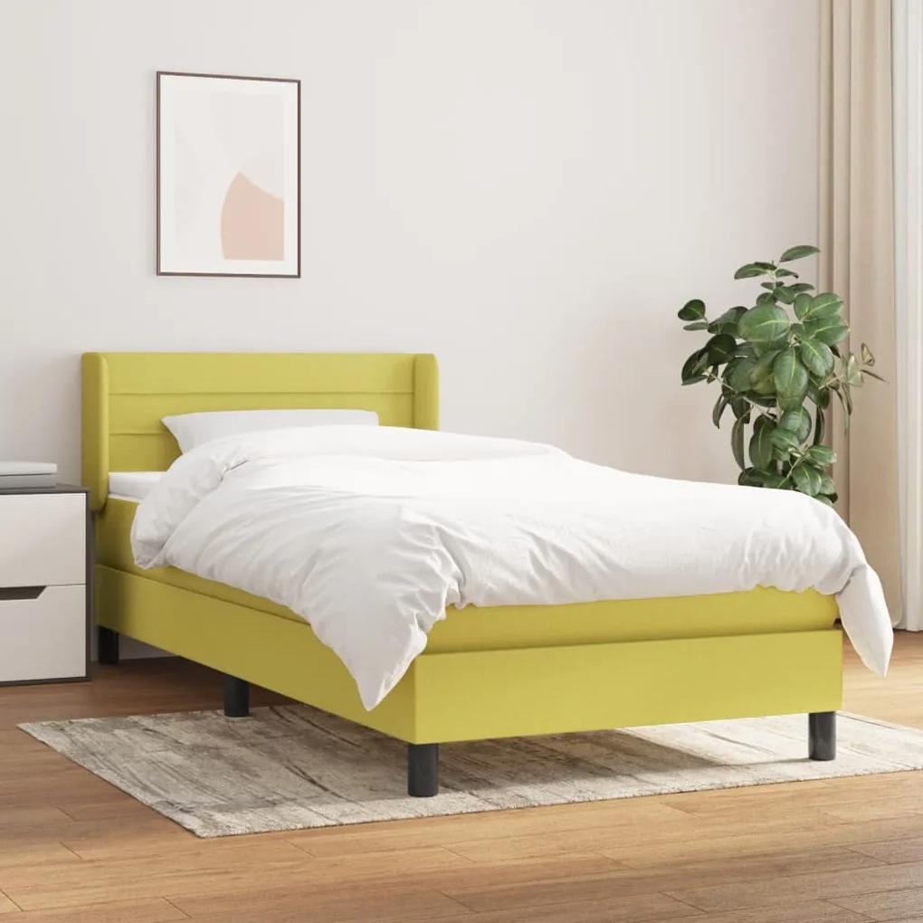 vidaXL Box spring postel s matrací 100 x 200 cm textil [3129773] Barva: světle šedá