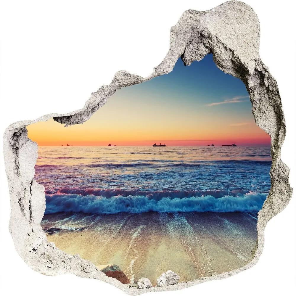 Wallmuralia Nálepka fototapeta 3D Východ slunce moře 75x75 cm