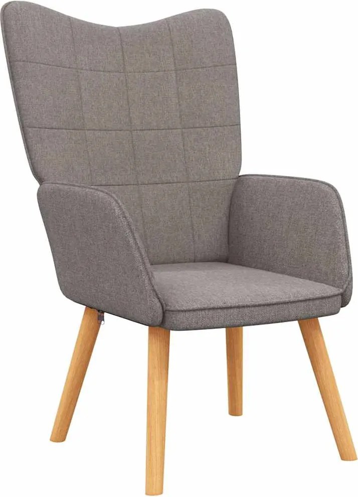 Relaxační křeslo se stoličkou taupe textil 327939