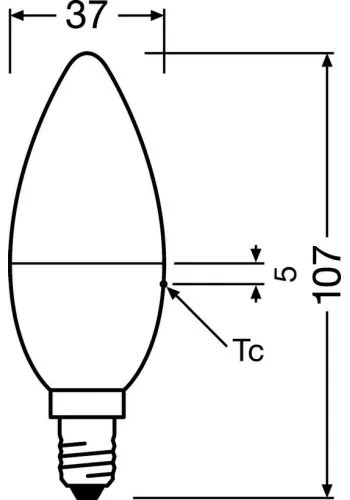 LED žárovka s dálkovým ovládáním E14 OSRAM 4,9W (40W) teplá bílá (2700K)
