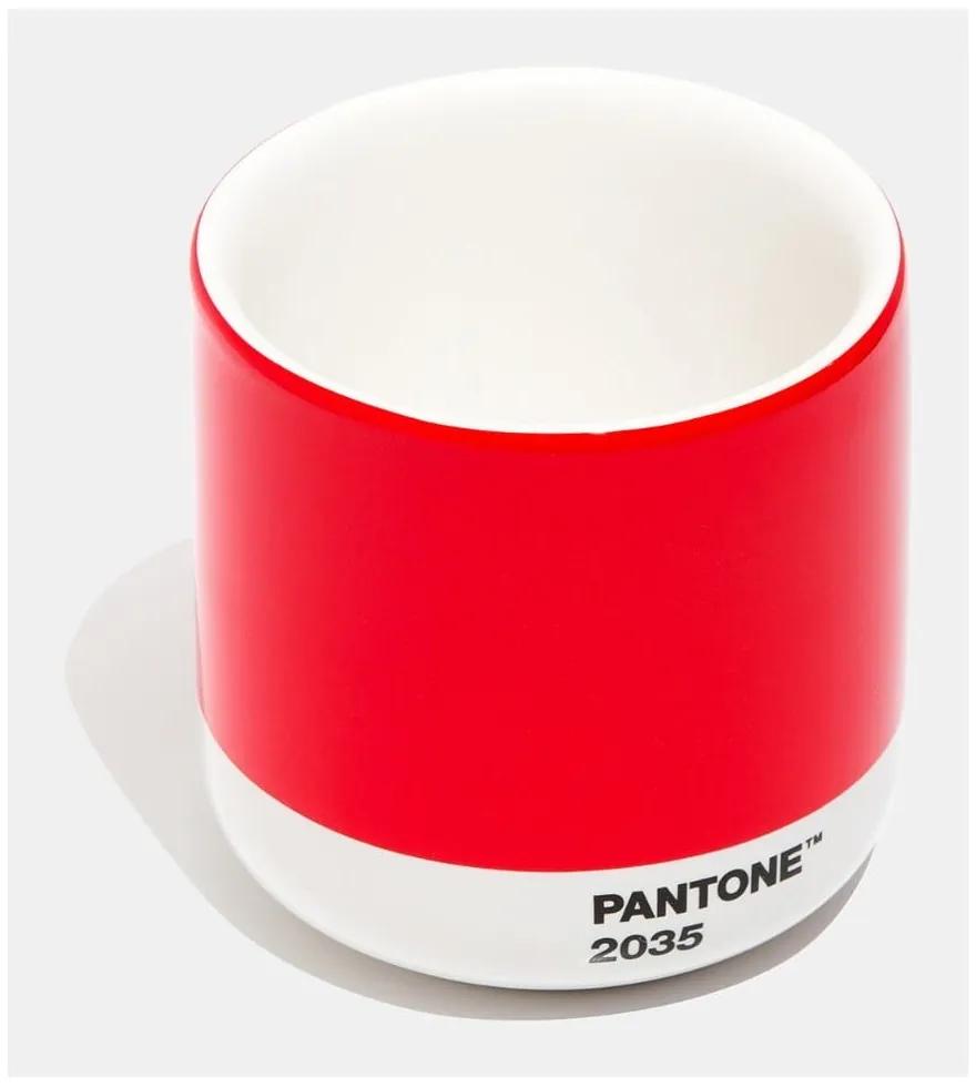 Červený keramický termo hrnek Pantone Cortado, 175 ml