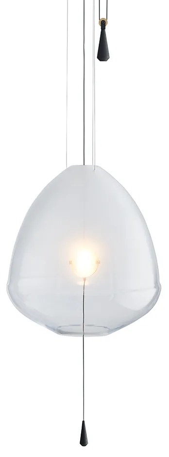 Moderní svěšené svítidlo z ručně foukaného skla Limpid Light M Délka kabelu: 3500 mm, Sklo: Transparentní, Stmívání: Stmívatelné DALI