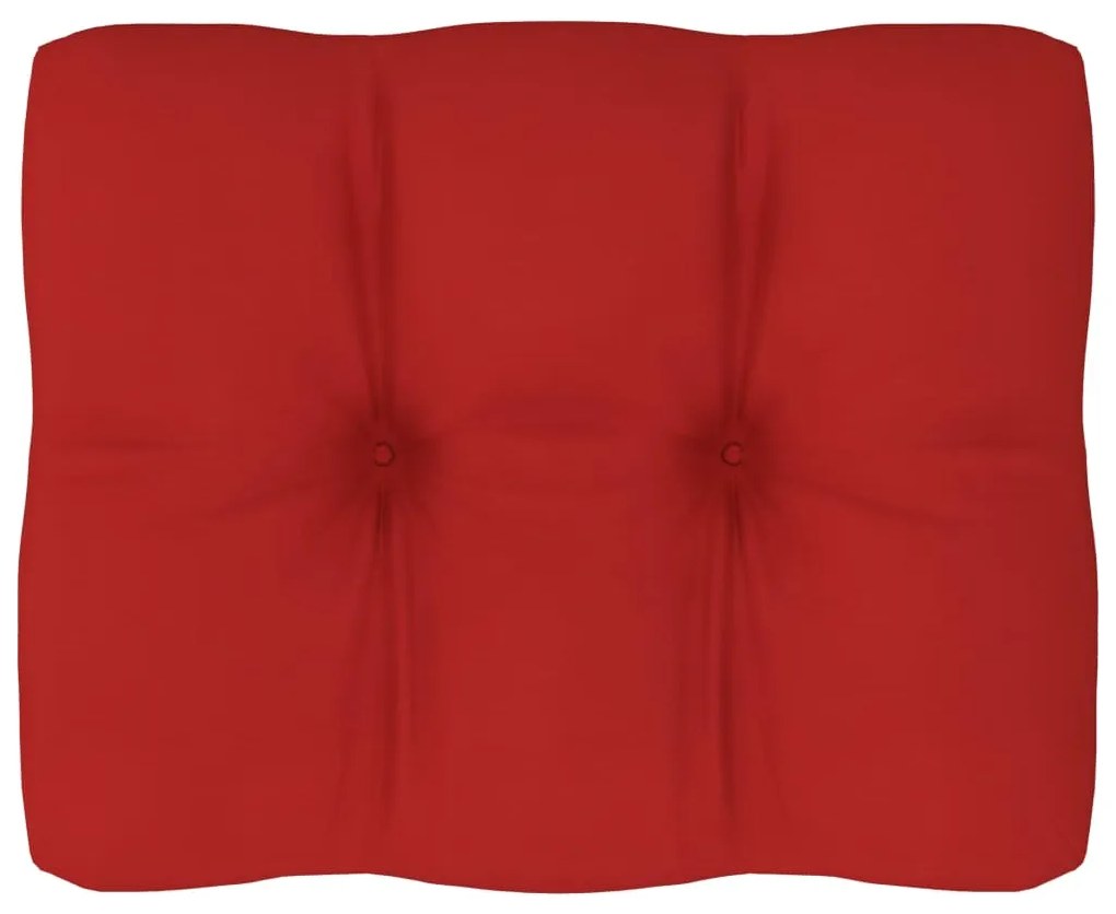 314429 vidaXL Poduška na pohovku z palet červená 50 x 40 x 10 cm