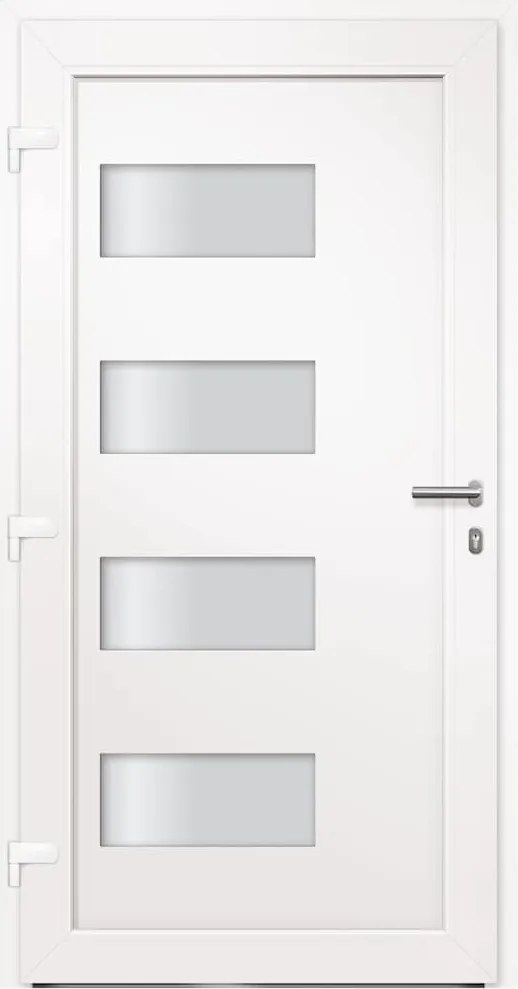 Vchodové dveře hliník a PVC antracitové 100 x 200 cm 3056827
