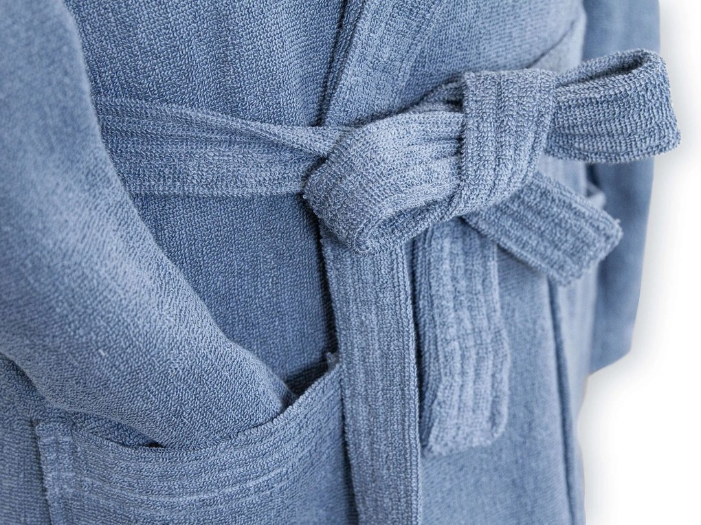 Bavlněný froté župan Comfort tmavě modrý Velikost: XXL-XXXL