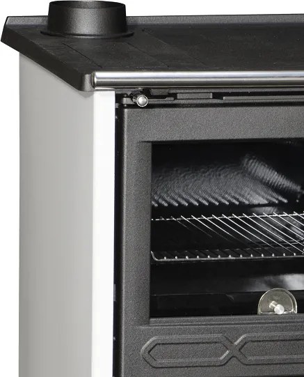 PLAMEN Sporák na tuhá paliva 850 GLAS - L bílý