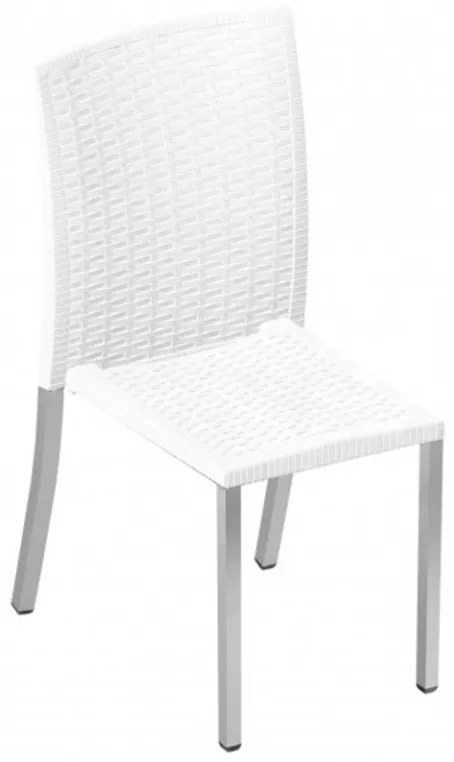 Zahradní židle Tee, hliník, bílá