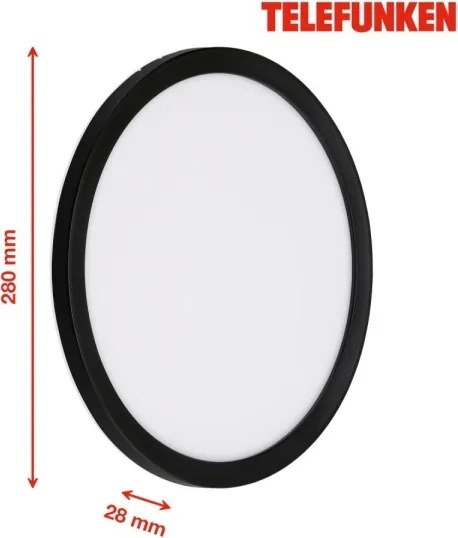 Telefunken 313405TF - LED Venkovní nástěnné svítidlo LED/15W/230V IP44 černá