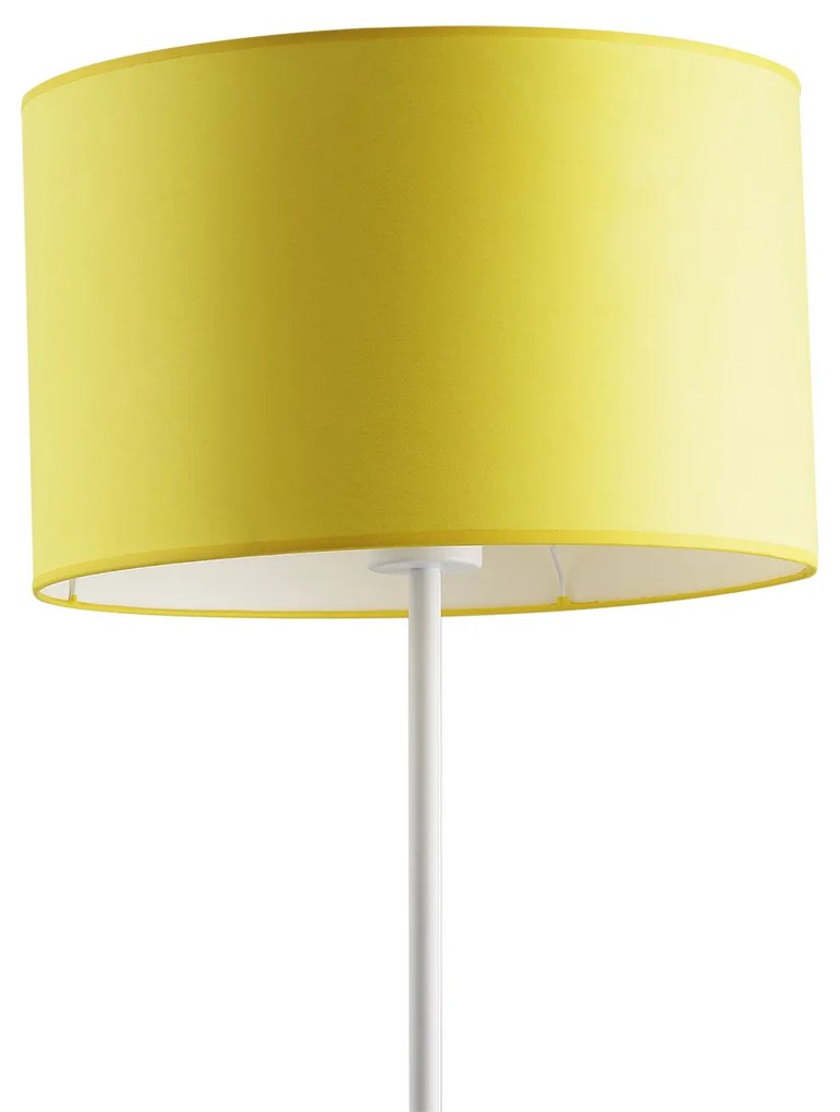 Light for home - Stojací lampa se žlutým stínítkem 10230 "London", 1x60W, E27, Bílá