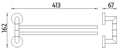 Nimco Držák na ručníky otočný, 41 cm UNIX - UN 13096-26