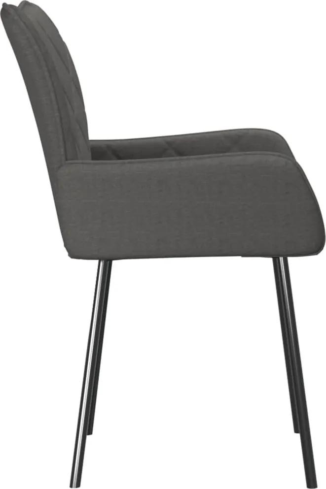 vidaXL Jídelní židle 2 ks textil [344832] Barva: Tmavě šedá