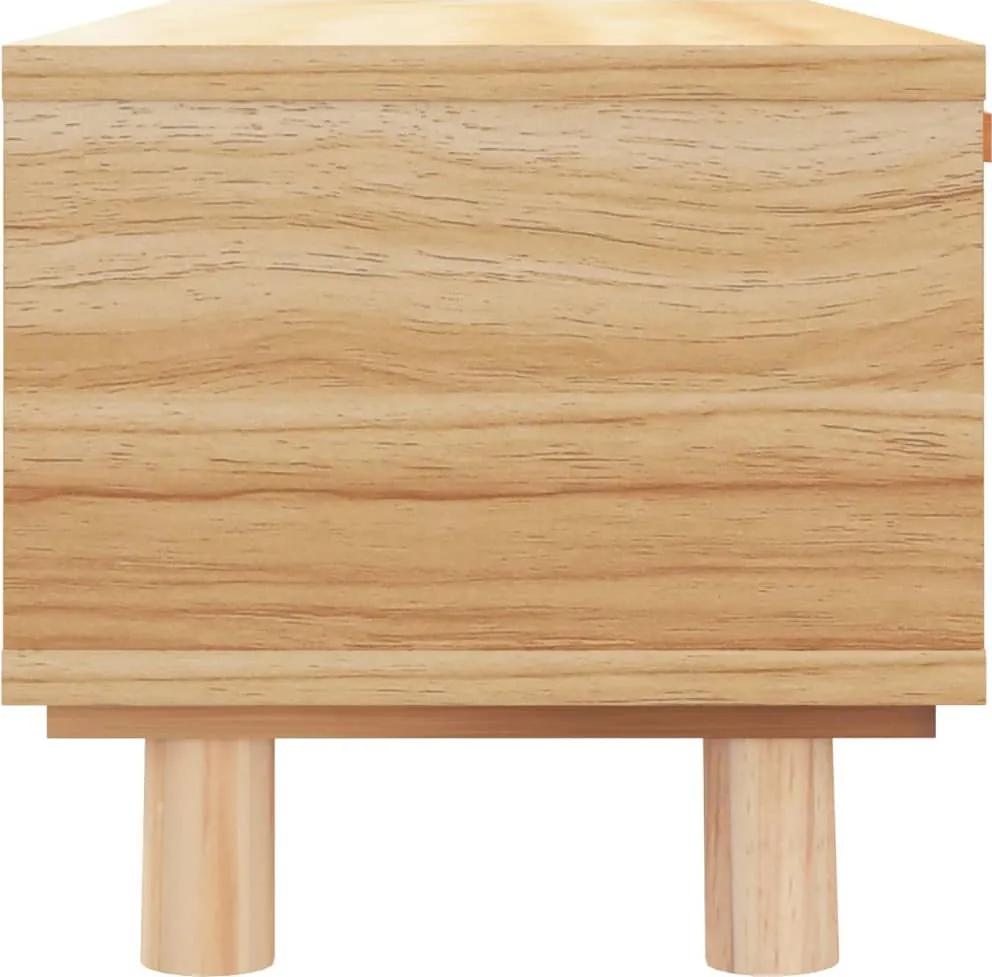 vidaXL Konferenční stolek 80x40x30 cm kompozitní a borové dřevo [345623] Barva: Bílá