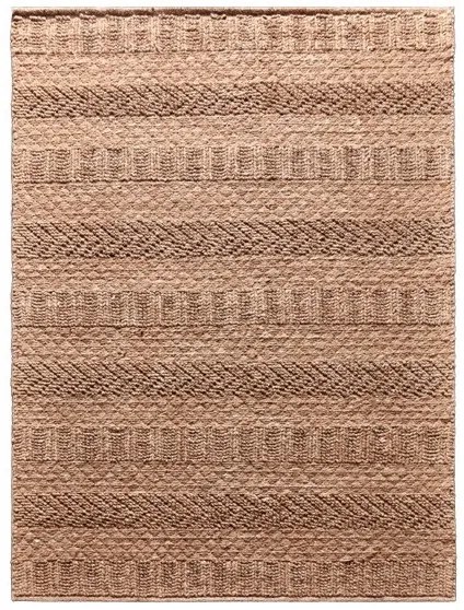 Diamond Carpets India, Ručně vázaný kusový koberec Louve DESP P91 Dust Natural, 200x290, hnědá, chodba / předsíň