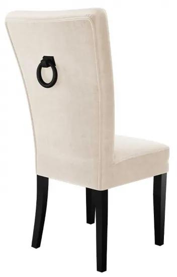 Čalouněná jídelní židle ST67 + klepadlo, Barva:: chrom, Barva: bílý polomatný, Potah: Magic Velvet 2217