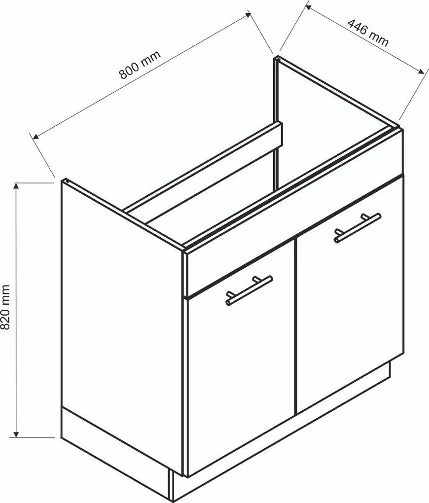 Kuchyně ELENE II 240 dub artisan/černá
