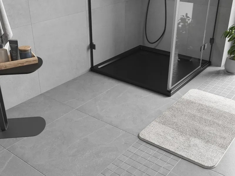 Mexen Flow sprchová vanička čtvercová slim 95 x 95 cm, černý mat - 46S709595
