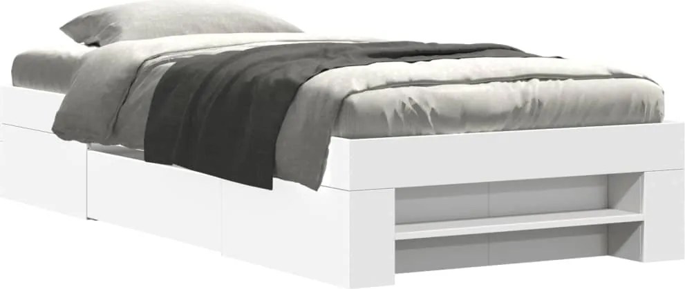Rám postele bílý 90 x 190 cm kompozitní dřevo 3295520