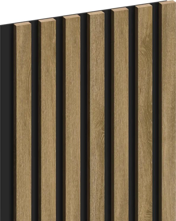 Mexen Lam-B, stěnové lamely 275 × 31,5 cm, HDF deska 4 mm, dub klasický, S100-275317-2812-072