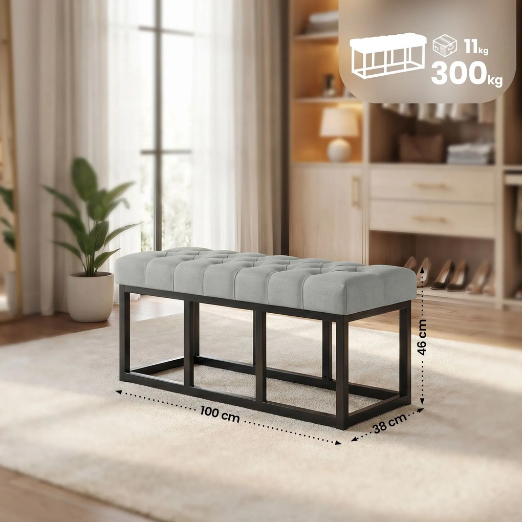 Lavice Amun látka B100 – šedá