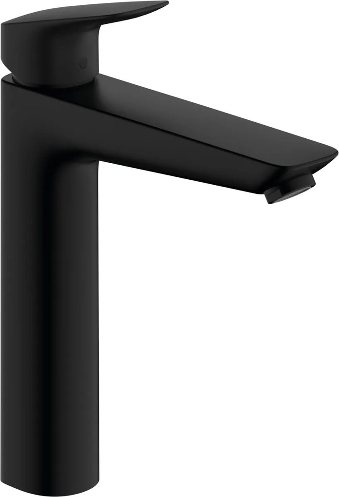 Hansgrohe Logis, páková umyvadlová baterie 190 s odtokovou soupravou s táhlem, černá matná, HAN-71090670
