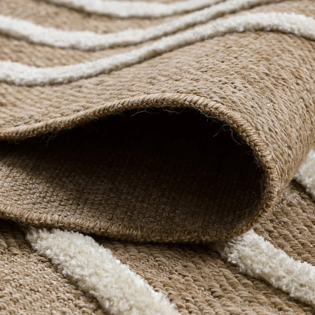 Dywany Łuszczów, Kusový koberec Spark 0688A beige/cream, 160x220, béžová, chodba / předsíň