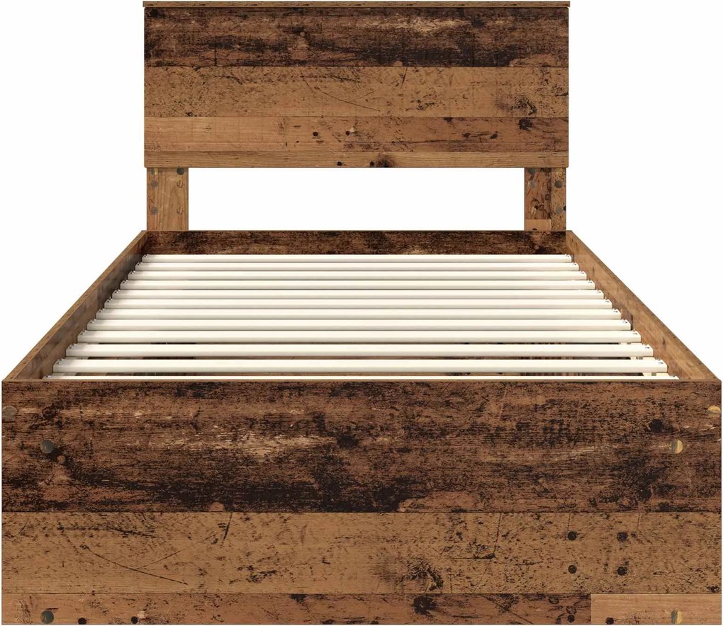 Rám postele Staré dřevo 100 x 200 cm Masivní borové dřevo 3410643