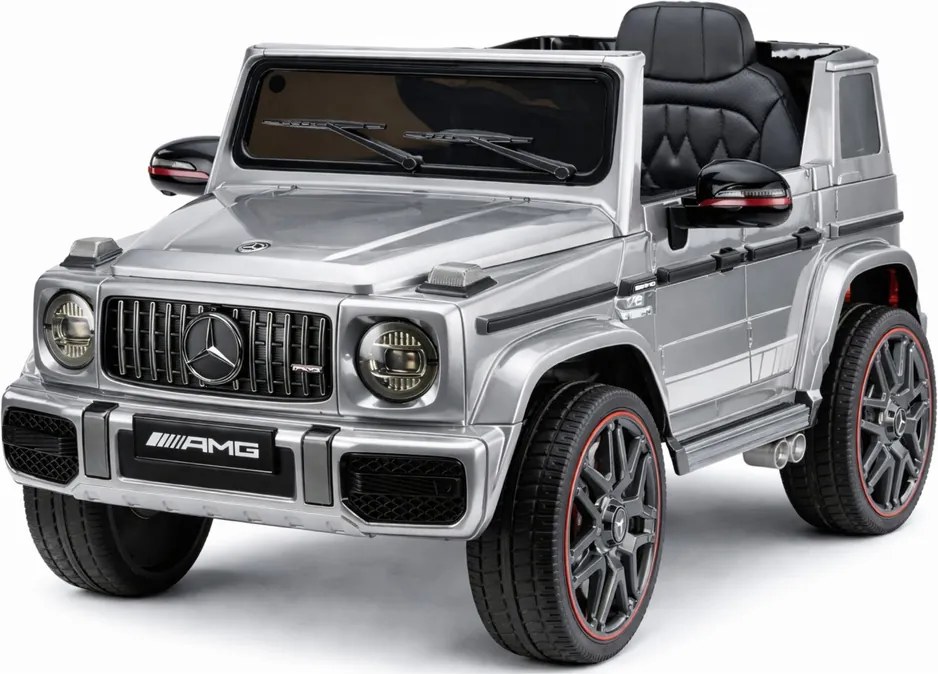 LEAN CARS Elektrické autíčko Mercedes AMG G 63 stříbrné lakované