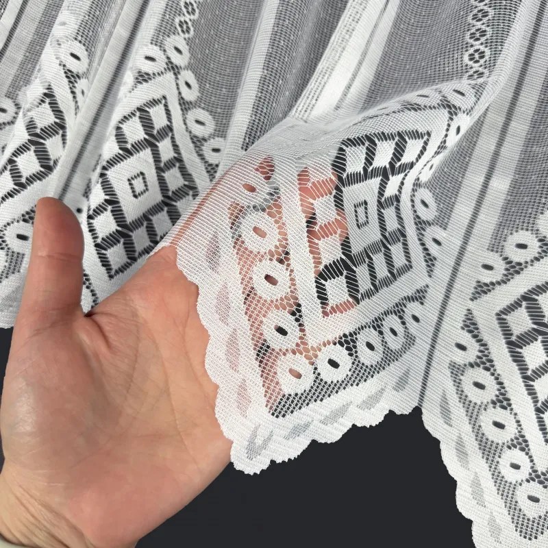Vitrážová žakárová záclona bílá 40,60 cm 1524 Ervi metráž