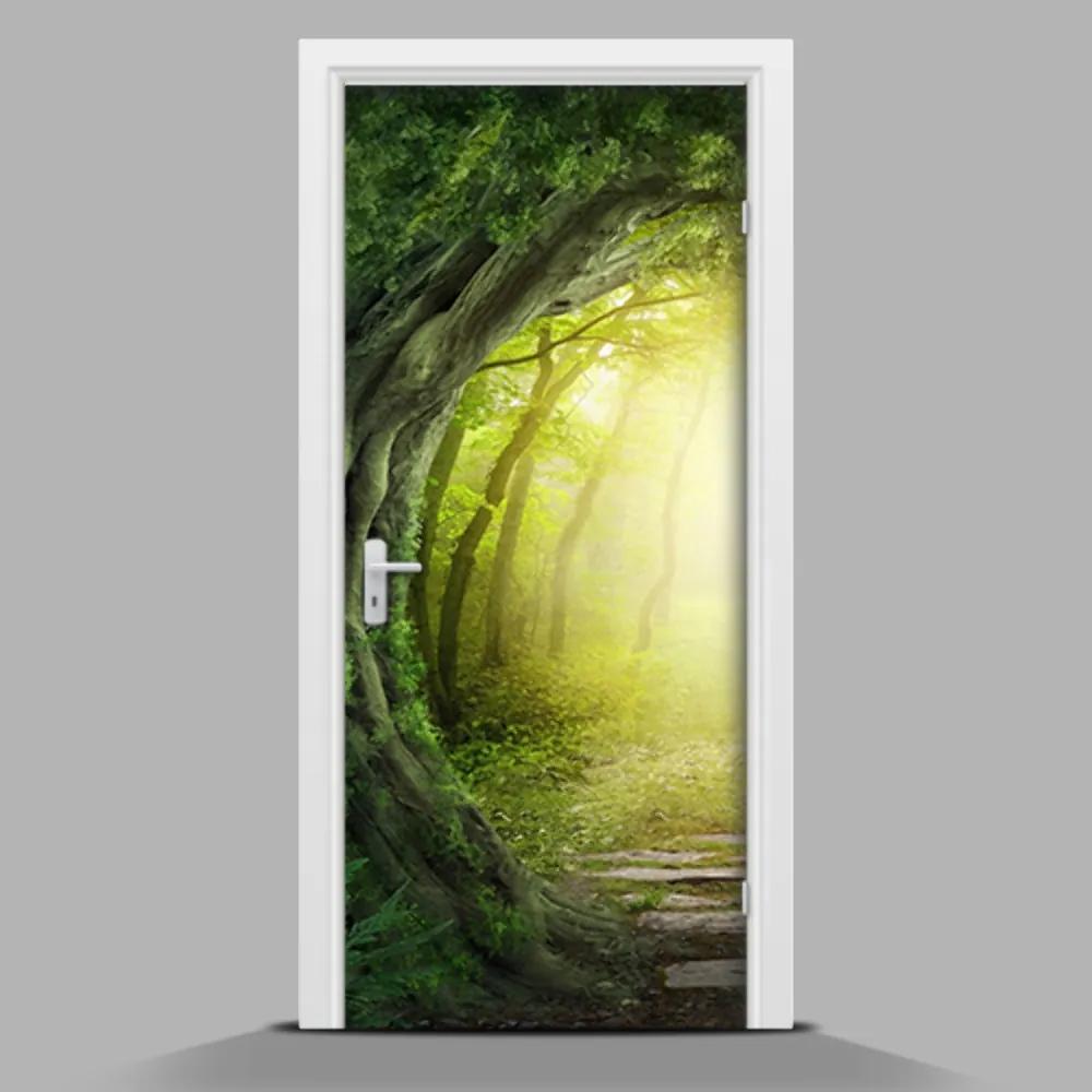Wallmuralia Samolepící nálepka na dveře Kouzelný les 75x205