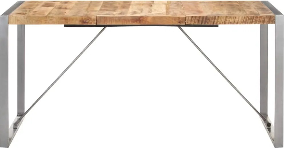 Jídelní stůl 160 x 80 x 75 cm masivní hrubé mangovníkové dřevo 321563
