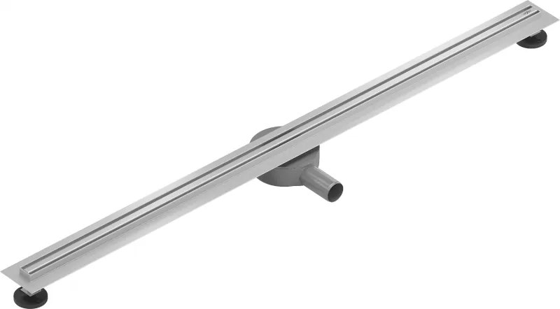 MEXEN Flat nerezový sprchový žlab s rotačním 360° sifonem 140 cm, vzor SLIM, nerezová, 1041140