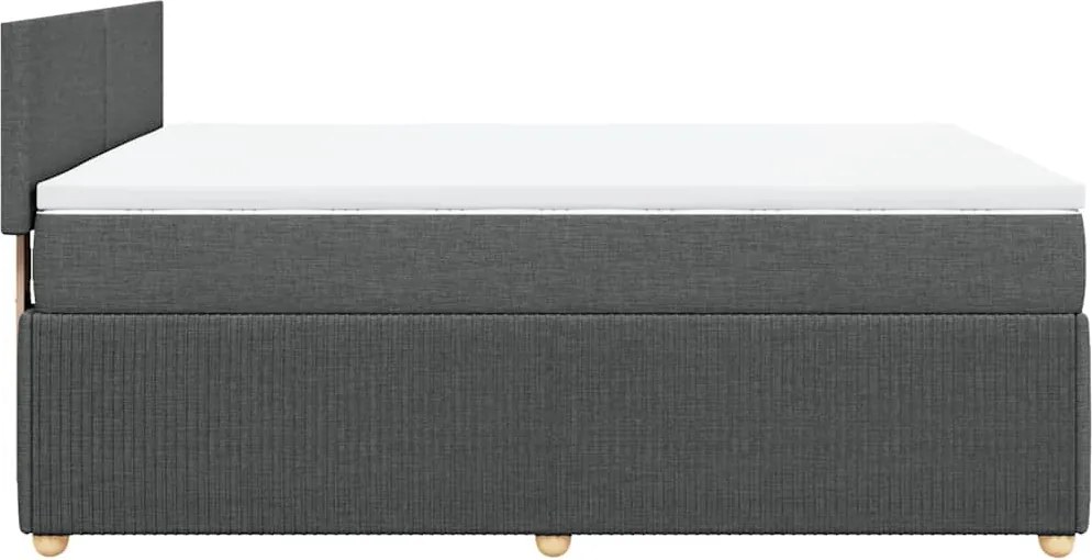 Box spring postel s matrací tmavě šedý 140 x 190 cm textil 3287445