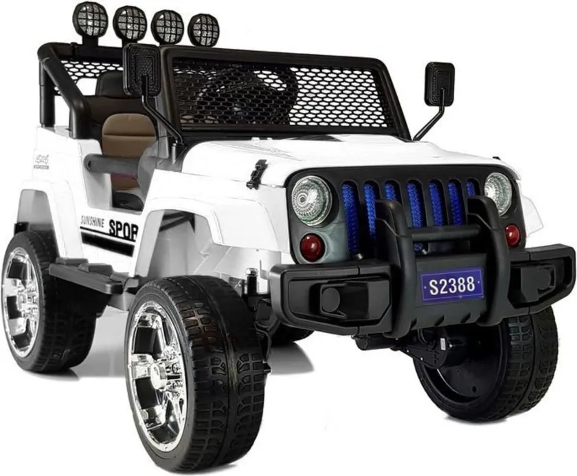LEAN CARS Elektrické autíčko Jeep S2388 bílé 4x45W
