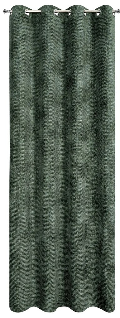 ZATEMŇOVACÍ ZÁVĚS NA KROUŽCÍCH ALETA 135X250 CM TMAVĚZELENÁ