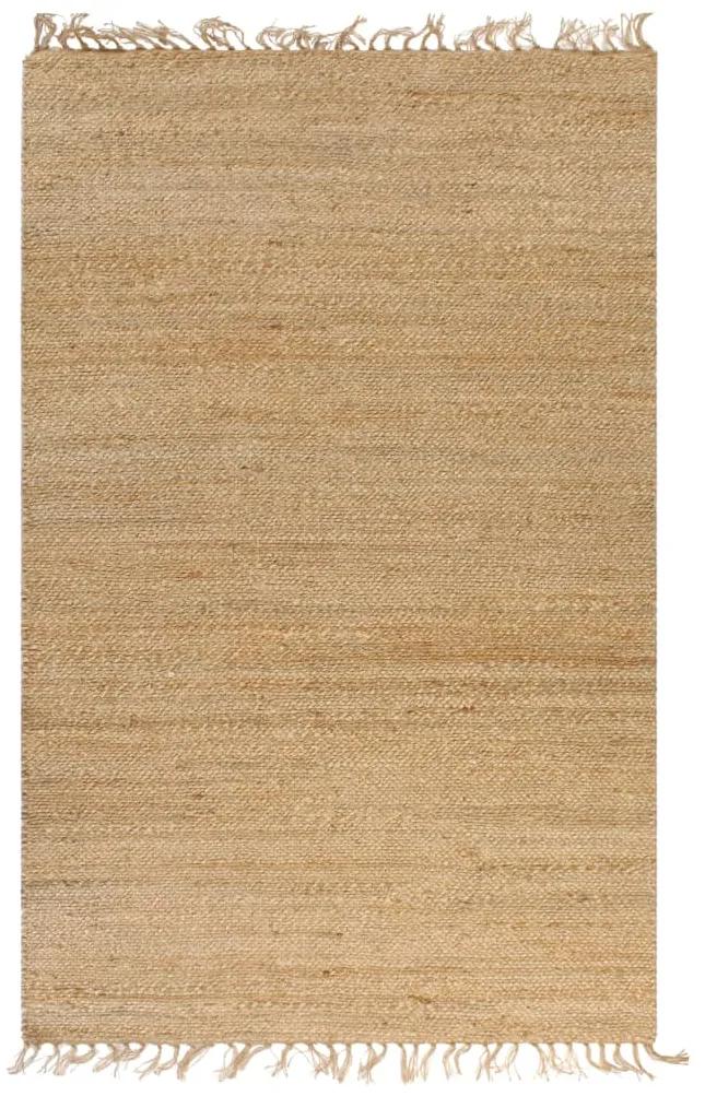 133217 vidaXL Ručně tkaný kusový koberec z juty 120 x 180 cm přírodní