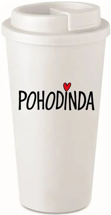 POHODINDA - bílý termohrnek 475 ml