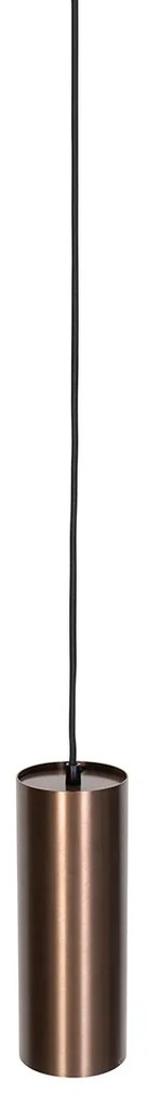 Designové závěsné svítidlo tmavě bronzové vč. 1-fázového kolejnicového adaptéru - Slimline Tubo