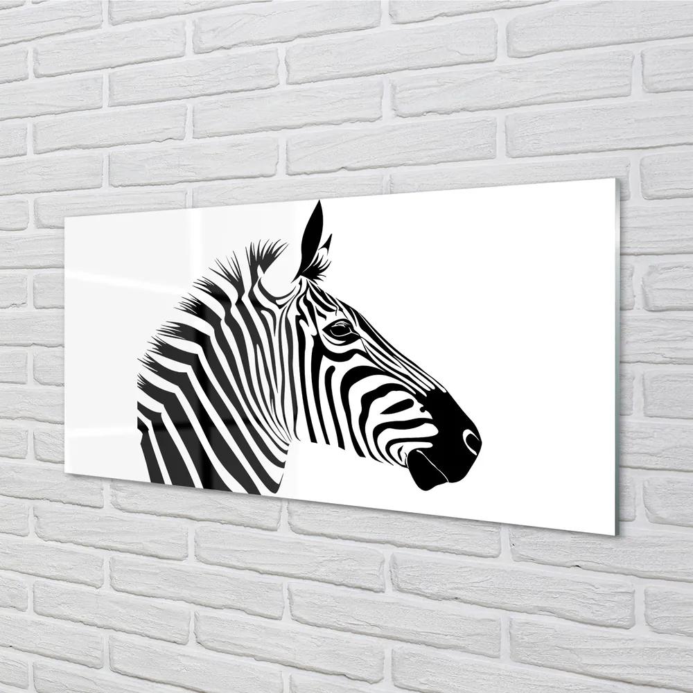 akrylový obraz Ilustrace zebra 125x50 cm