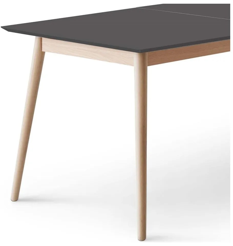 Rozkládací jídelní stůl s černou deskou v černo-přírodní barvě 90x165 cm Meza – Hammel Furniture