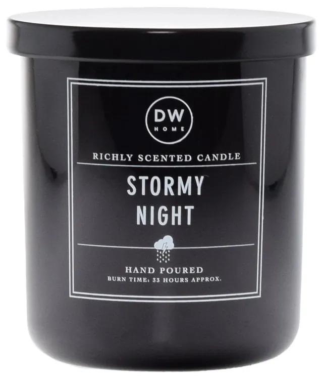 dw HOME Vonná svíčka ve skle Stormy Night 260 g, modrá barva, černá barva, sklo, vosk